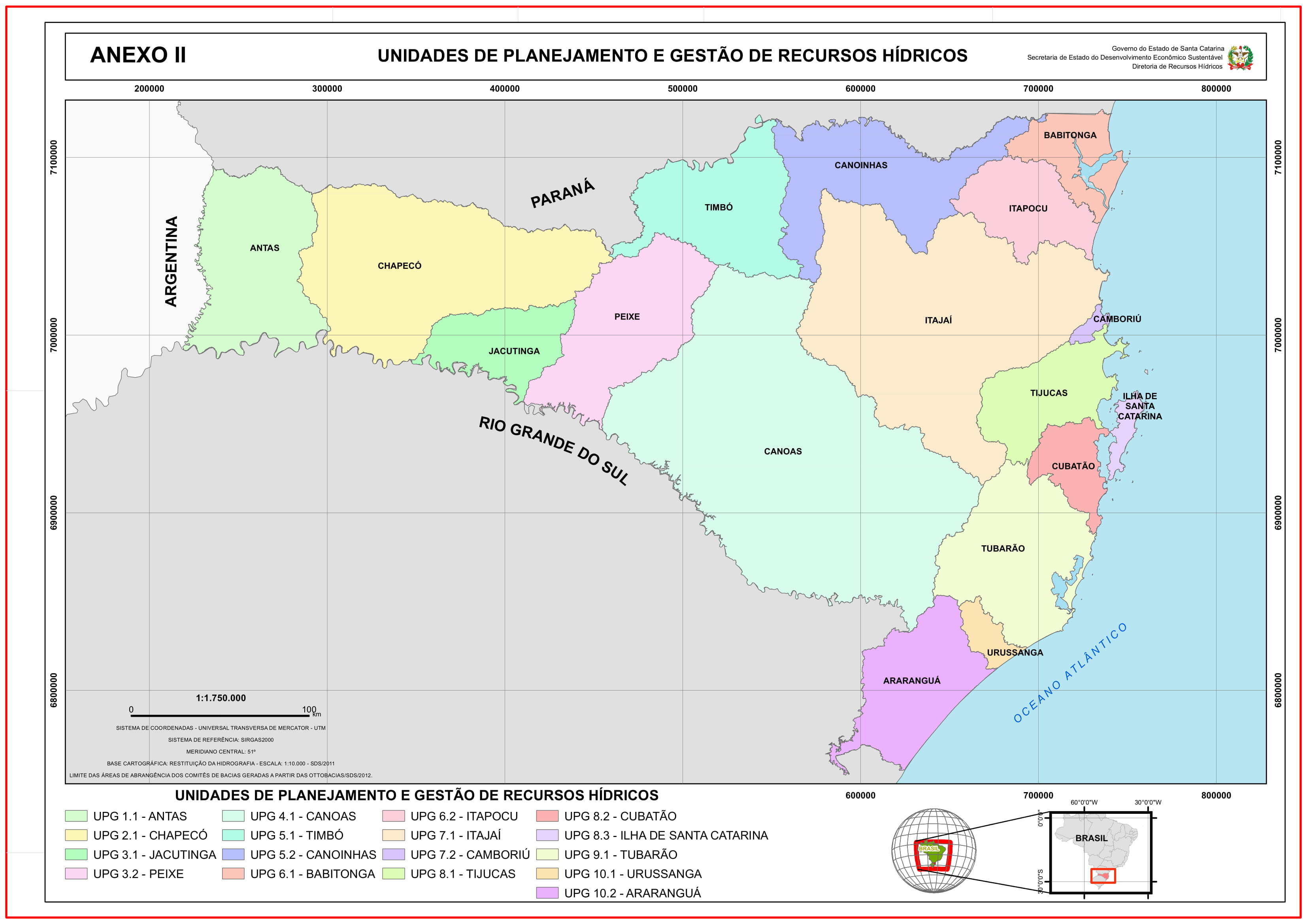 Bacias Hidrográficas De Santa Catarina - RETOEDU